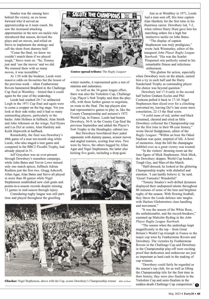 6. 1973 Champions! | Dewsbury Heroes